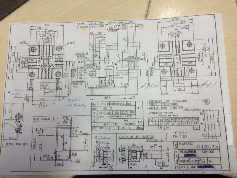 Weingarten GDK 1200 cold chamber die casting machine, used KK1294 | KK1294
